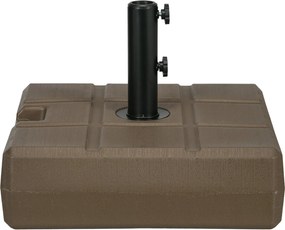 Plnitelný základ pro slunečník Outsunny s integrovanou rukojetí a bočním otvorem, HDPE stojan na slunečníky, pro slunečníkové tyče o průměru Ø28/38/48
