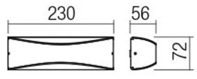 Redo 90126 nástěnné LED svítidlo Axel tmavě šedé, 6,93W, 3000K, 23cm