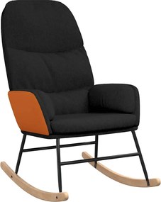 Houpací křeslo černé textil 341048