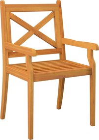 vidaXL Zahradní jídelní židle 4 ks masivní akáciové dřevo [3098660]