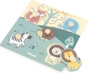 Dřevěné vkládací puzzle zvířata Viga