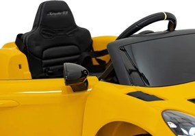 Elektrické autíčko Porsche Spyder RS ​​718 Lakýr žluté