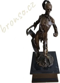 Smrt – Memento Mori  bronzová socha, historická umělecká dekorace se symbolickým významem