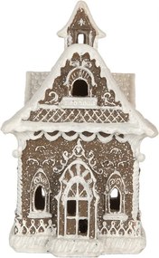 Perníkový LED domek kostel Gingerbread Cotti - 13*12*20 cm