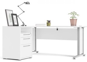 FALCO Psací stůl Office 80400/44 bílá/silver grey