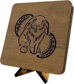 Li-Go "Králíček" lampa 19x19 cm provedení povrchu: dub