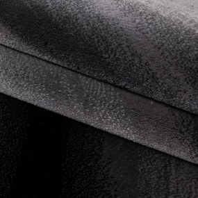 Ayyildiz, Kusový koberec Miami 6630 black, 80x300, šedá, kancelář