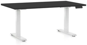 Výškově nastavitelný stůl OfficeTech D, 120 x 80 cm - bílá podnož Barva: Černá