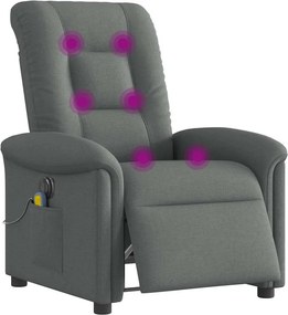 Elektrické masážní polohovací křeslo tmavě šedé textil 3303245