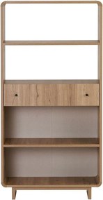 Knihovna v dekoru dubu ve světle přírodní barvě 78x153x34 cm Senza – Nordure