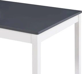 Jídelní stůl bílo-šedý 180 x 90 x 73 cm borové dřevo 283406
