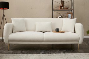 HANAH HOME Třímístná pohovka SIMENA krémová 210 cm 825BLC2837