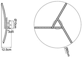 Globo 67169-18 - LED Přisazený lustr JULES LED/18W/230V 2700/4000/6000K