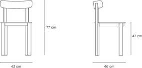 Černá jídelní židle v dekoru jasanu Nara – Teulat