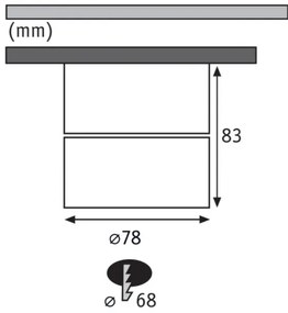 Paulmann 93375 Spircle, matně chromové stropní bodové svítidlo, 8W LED 3000K, výška 8,3cm