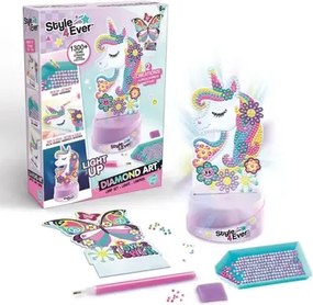 STYLE4EVER Diamantové malování Lampička Jednorožec / od 6 let