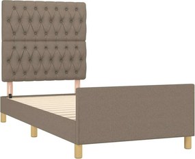 Rám postele bez matrace taupe 100 x 200 cm textil 3125280