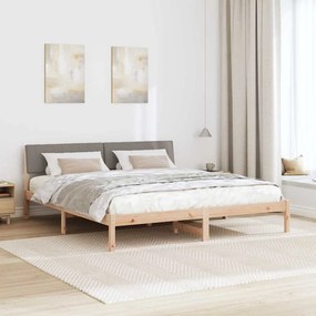 Rám postele Hnědá a taupe 180 x 200 cm Masivní borovicové dřevo 3394356
