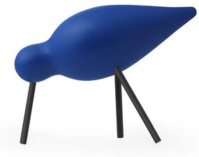 Normann Copenhagen Dřevěný ptáček Shorebird, střední, blue/black