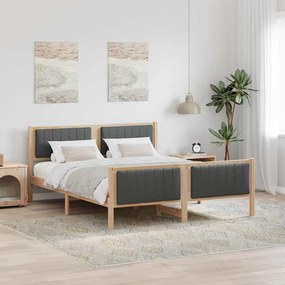 Rám postele s čelo hnědá a tmavě šedá 160 x 200 cm 3394309