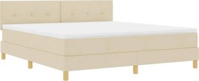 Postel s boxspringem s polštářem Krémová 180 x 200 cm textil 3338942