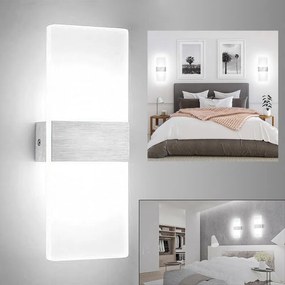 Led Lampa Nástěnná Svítidlo Bílá Moderní 18W 85-265V