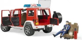 Bruder 02528 Hasičské auto Jeep Wrangler s figurkou hasiče / 1:16 / od