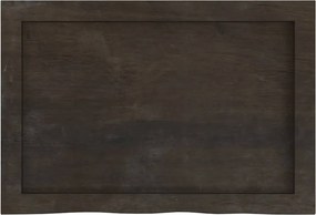 Koupelnová deska tmavě hnědá 60x40x (2-6) cm ošetřený masiv 3156202