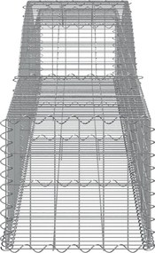 Klenuté gabionové koše 3 ks 400x50x40/60 cm pozinkované železo 3146958