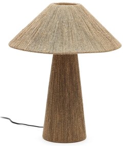 Světle hnědá stolní lampa se stínidlem z juty (výška 46 cm) Renee – Kave Home