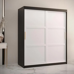 Šatní skříň Ramiro 1 | 150 cm | černá/bílá
