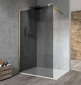 Gelco Vario - Sprchová zástěna, 110x200 cm, kouřové sklo/matná zlatá GX1311-01