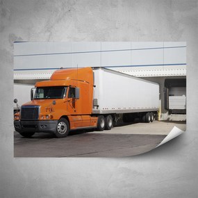 Plakát - Oranžový kamión (60x40 cm) - PopyDesign