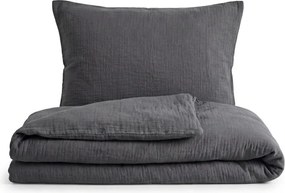 Kvalitex Mušelínové povlečení 140x200, 70x90cm tmavě šedé 1x 200/200, 2x 70/90cm