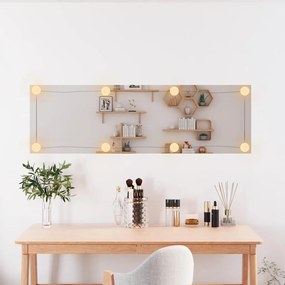 Nástěnné zrcadlo s LED osvětlením 30 x 100 cm sklo obdélníkové 3189151