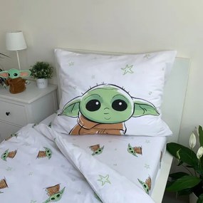 Jerry Fabrics Povlečení Star Wars Baby Yoda 140x200, 70x90 cm