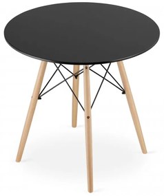 Černý jídelní set 1 + 4, stůl OSLO 80 + židle YORK OSAKA