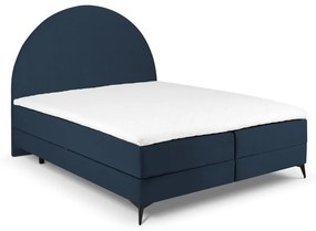 Tmavě modrá boxspring postel s úložným prostorem 180x200 cm Sunrise – Cosmopolitan Design