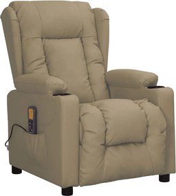 Masážní křeslo cappuccino umělá kůže 339077