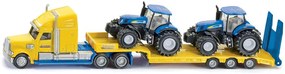 Siku Tahač s vlekem a 2 traktory New Holland 1:87