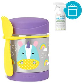 SKIP HOP Zoo Termoska na jídlo se lžičko/vidličkou Jednorožec 325 ml, 3+ + AQUAINT 500 ml