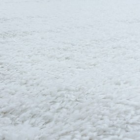 Ayyildiz, Kusový koberec Fluffy Shaggy 3500 white, 60x110, bílá, ložnice