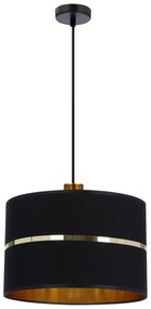 Černé závěsné svítidlo s textilním stínidlem ø 30 cm Assam – Candellux Lighting