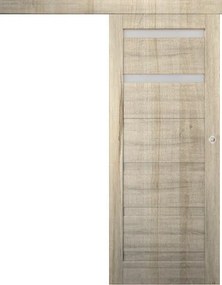 posuvné interiérové dveře na stěnu vasco doors EVORA model 2 Průchozí rozměr: 70 x 197 cm, Orientace dveří: Levé dveře, Dekor: Dub Santa