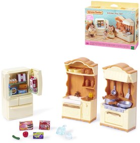 _Ostatní 1_ Sylvanian Families kuchyňská linka s ledničkou nábytek doplněk k herním sadám 5341