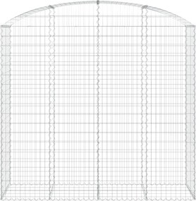 Klenutý gabionový koš 200 x 50 x 180/200 cm pozinkované železo 153479
