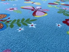 Vopi Dětský koberec Motýlek 5271 modrý 140 x 200 cm