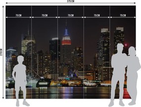 Fototapeta na míru Manhattan v Noci | Vliesová fototapeta na zed' | DFTNXXL2411