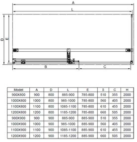 BPS-koupelny Obdélníkový sprchový kout HYD-ATA-1K 110x90 chrom/transparent - bez vaničky