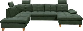 XXXLutz SEDACÍ SOUPRAVA, textil, tmavě zelená MID.YOU - Sedací soupravy - 002220054207